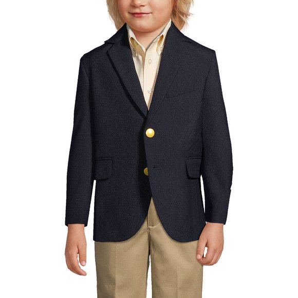 Lands' End | Jackets & Coats | Lands End Boys Hopsack Blazer Deep Navy ...